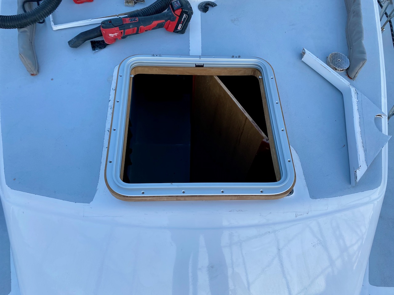 Cutting out opening for the new large hatch – "Bold Flight"