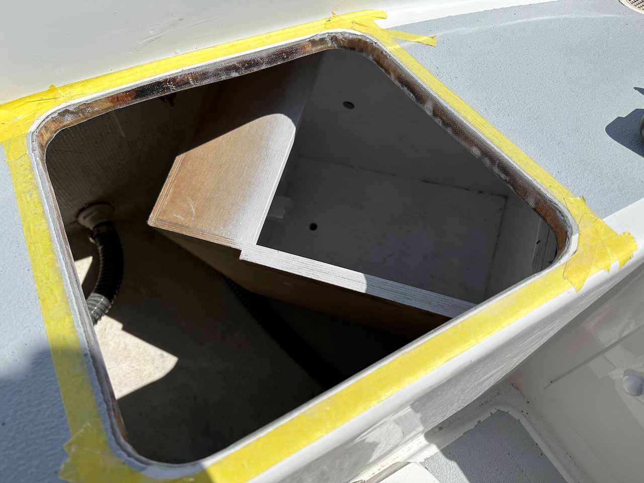 Continuing work on propane locker cutout – "Bold Flight"